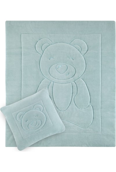 Angel Of Life Yeşil Renkli Kadife Yastıklı Battaniye