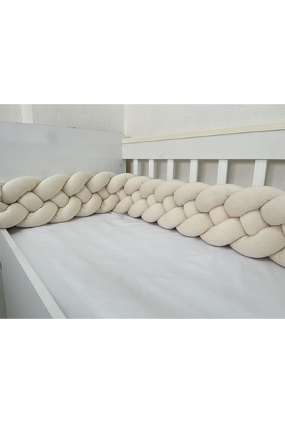 Meleğin Işıklı Topları 400 cm 4'lü Örgü Koruma /70X130 Anne Yanı Park Beşik - Yatak Koruyucu