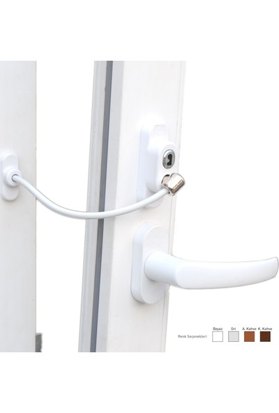 Xnews Anahtarlı Halatlı Pvc Kapı Pencere Emniyet Kilidi-