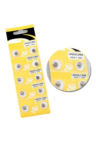 Saat Pili - Düğme Pil 10LU Paket LR626-LR66 AG4-1.55V- Saat Pili - Düğme Pil 10LU Paket LR626-LR66 AG4-1.55V-