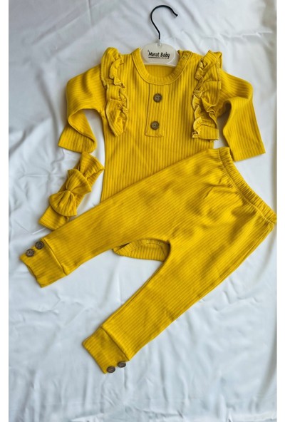 Murat Baby Omuzu Fırfırlı Bandanalı Takım Kız Bebek Badili Takım Alt Üst Takım Murat Baby Omuzu Fırfırlı Bandanalı Takım Kız Bebek Badili Takım Alt Üst Takım