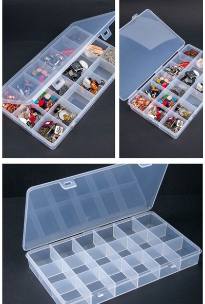 Mücevher - Bijuteri - Boncuk Kutusu 18 Bölmeli Mücevher - Bijuteri - Boncuk Kutusu 18 Bölmeli