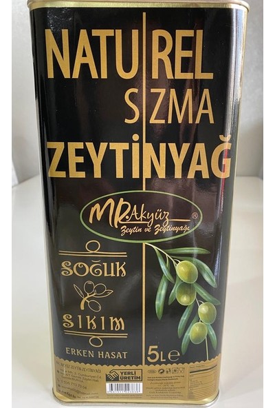 Mr. Akyüz Naturel Sızma Zeytinyağı 5 lt Erken Hasat Soğuk Sıkım 0,5 Asit Oranı Mr. Akyüz Naturel Sızma Zeytinyağı 5 lt Erken Hasat Soğuk Sıkım 0,5 Asit Oranı