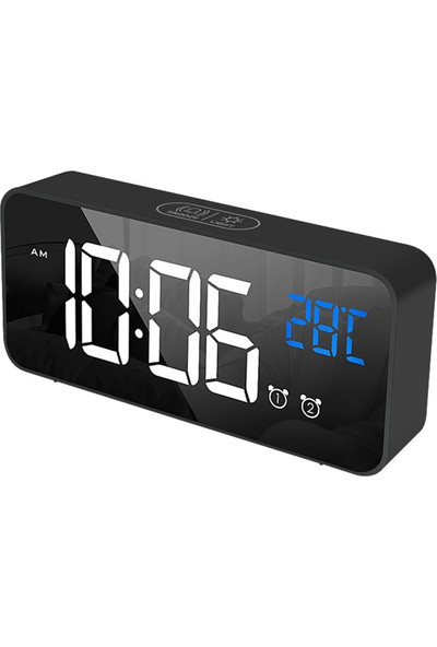 Lixada Yatak Odası Için LED Dijital Çalar Saat Termometreli (Yurt Dışından)