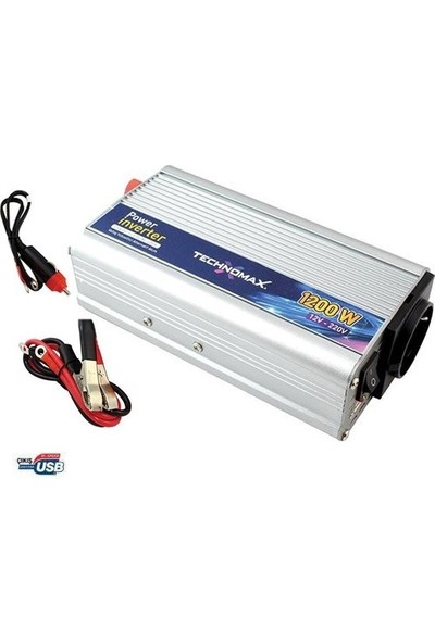 Xnews Oto Çakmağından 220V Çıkış Veren Dönüştürücü - Dc - Ac Güç Dönüştürücü 1200W-