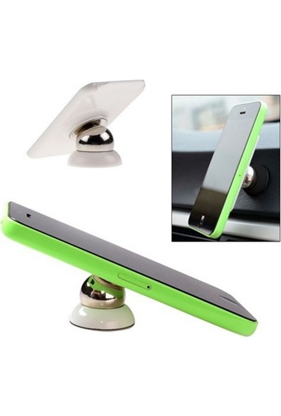 Xnews Araç Içi 360° Dönebilen Mıknatıslı Yapışkanlı Telefon Tutucu-