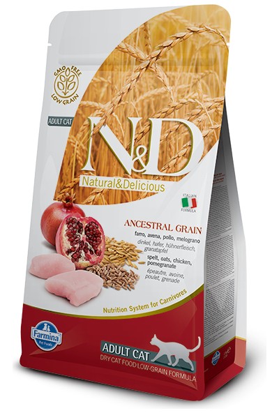 N&D N-D Düşük Tahıllı Tavuklu Narlı Yetişkin Kedi Maması 1.5 kg N&D N-D Düşük Tahıllı Tavuklu Narlı Yetişkin Kedi Maması 1.5 kg
