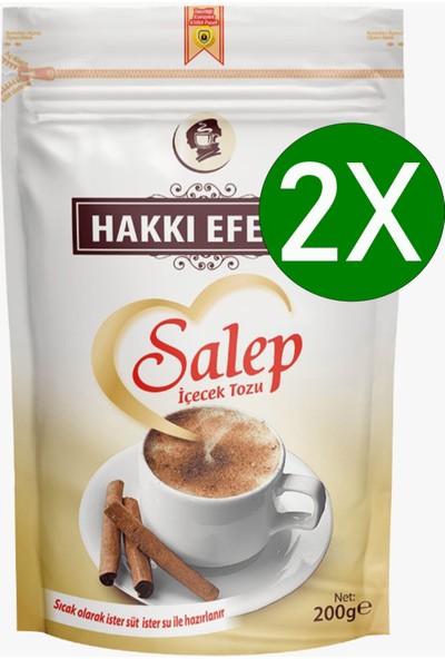 Hakkı Efendi Salep Toz Içecek 200 gr x 2'li (Sahlep) Hakkı Efendi Salep Toz Içecek 200 gr x 2'li (Sahlep)