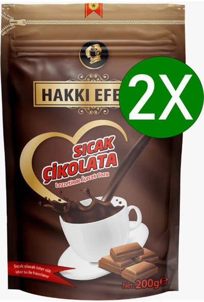 Hakkı Efendi Sıcak Çikolata 200 gr x 2'li Hakkı Efendi Sıcak Çikolata 200 gr x 2'li