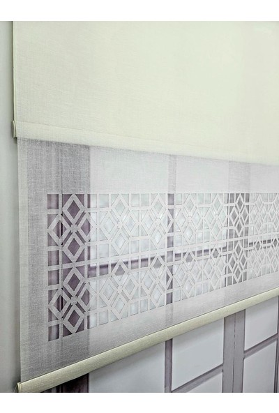 Bbb Çift Mekanizmalı Lazer Kesim Tül ve Stor Perde MLT1050