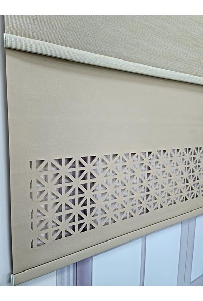 Bbb Çift Mekanizmalı Lazer Kesim Tül ve Stor Perde MLT1045