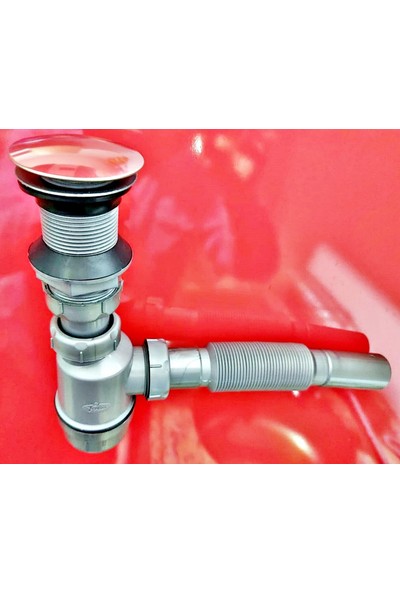 Yapıtaşı Donau Taslı Koku Önleyicili Pop-Up Bas Aç Körüklü Lavabo Gider Sifonu Gri Renk Yapıtaşı Donau Taslı Koku Önleyicili Pop-Up Bas Aç Körüklü Lavabo Gider Sifonu Gri Renk