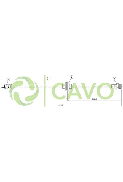 CAVO 2 Ad. Fren Hortumu Arka (Alfa Romeo: 156 97-/ 147 1.6 16V 1.9jtd CAVO 2 Ad. Fren Hortumu Arka (Alfa Romeo: 156 97-/ 147 1.6 16V 1.9jtd