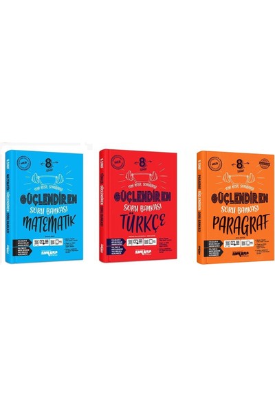 Ankara Yayıncılık 8. Sınıf Güçlendiren Soru Bankası Matematik-Türkçe - Paragraf