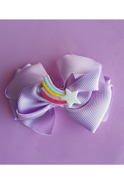 Sermin Şahinkaya Butikalben Yıldız Gökkuşagı Lila Fiyonk Çocuk Saç Tokası Sermin Şahinkaya Butikalben Yıldız Gökkuşagı Lila Fiyonk Çocuk Saç Tokası
