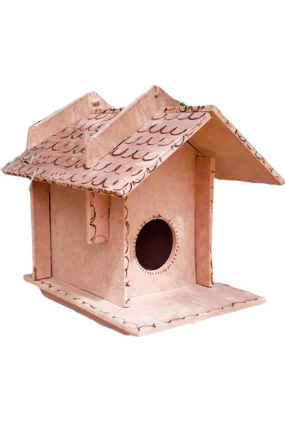 E-MacH Dekoratif Ahşap Kuş Evi Yuvası Boyanabilir Dayanıklı Mdf 21X16X21 E-MacH Dekoratif Ahşap Kuş Evi Yuvası Boyanabilir Dayanıklı Mdf 21X16X21