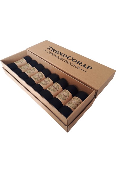 Trendcorap Premium 8'li Dikişsiz Bambu Bayan Spor Bilek Patik Çorap Siyah Trendcorap Premium 8'li Dikişsiz Bambu Bayan Spor Bilek Patik Çorap Siyah