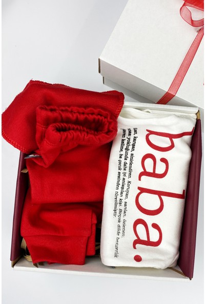 One Seviyo Baba Yazılı 3 Parça Bebek Takım Set One Seviyo Baba Yazılı 3 Parça Bebek Takım Set