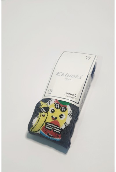 Ekinoks Sock Ananas Muz Desenli Erkek Külotlu Çorap Ekinoks Sock Ananas Muz Desenli Erkek Külotlu Çorap