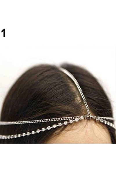 Takıconcept Gümüş Kaplama Zirkon Taşlı Saç Aksesuarı Alınlık