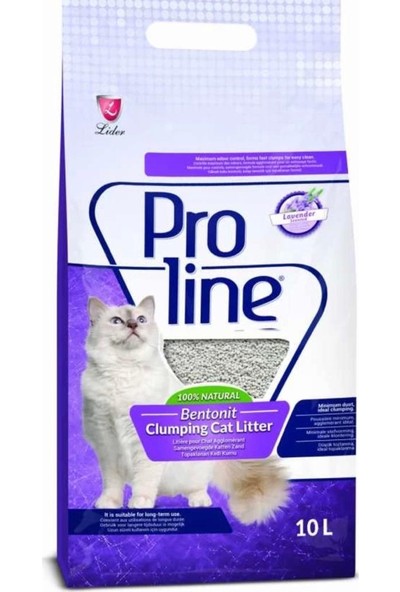 Proline Lavanta Kokulu Ince Taneli Topaklaşan Kedi Kumu 10 Lt Badestore