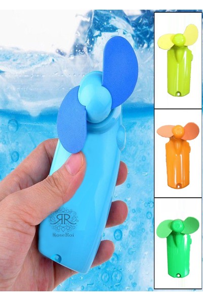 Roseroi Pilli El Vantilatörü Mini Fan El Fanı