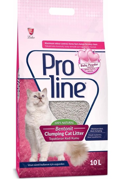 Proline Bentonit Bebek Pudrası Kokulu Kedi Kumu 10 Lt Badestore