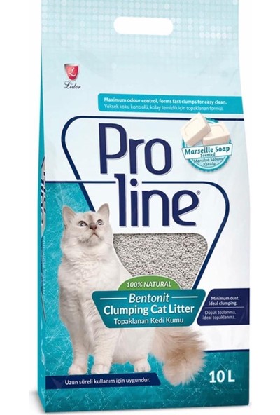 Proline Marsilya Sabunlu Topaklaşan Kedi Kumu 10 Lt Badestore
