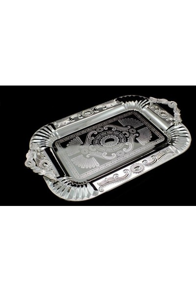 Ceyyiz Tepsi Gümüş Küçük 33 x 21 Cm, Ceyyiz Tepsi Gümüş Küçük 33 x 21 Cm,