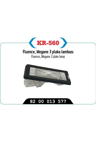 Plaka Aydınlatma Lambası (Renault: Fluence Megane Iıı Captur Modu Plaka Aydınlatma Lambası (Renault: Fluence Megane Iıı Captur Modu