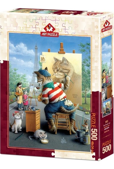 Amazeus 5087 Art Puzzle Ressam Kedi 500 Parça Puzzle Amazeus 5087 Art Puzzle Ressam Kedi 500 Parça Puzzle