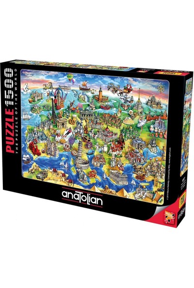 Amazeus 4557 Anatolian Avrupa Haritası 1500 Parça Puzzle Amazeus 4557 Anatolian Avrupa Haritası 1500 Parça Puzzle