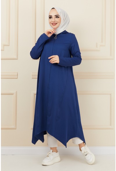 İmaj Butik Boydan Fermuarlı Asimetrik Kesim Tesettür Kap/lacivert İmaj Butik Boydan Fermuarlı Asimetrik Kesim Tesettür Kap/lacivert
