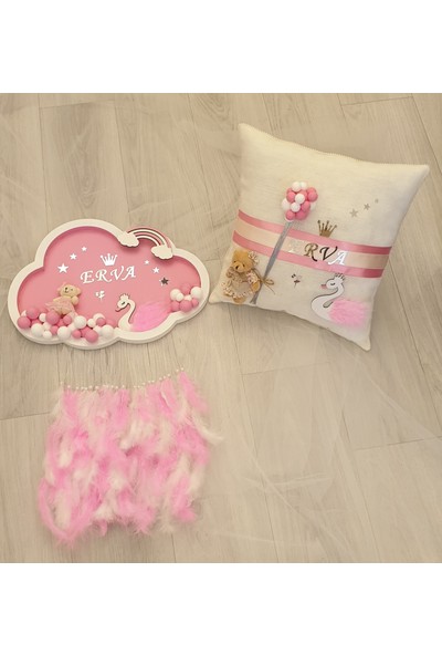 Almira Ahşap Kapı Süsü ve Takı Yastığı