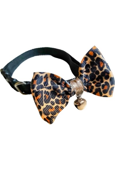 Petitoys Papyonlu Kedi Boyun Tasması Leopar
