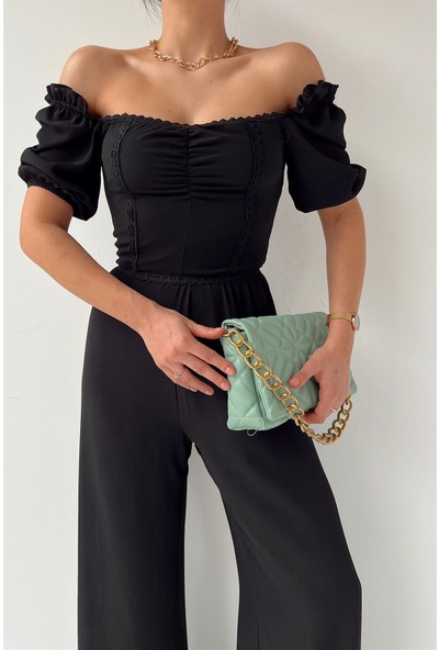 MyLove Madonna Yaka Vintage Tulum Siyah