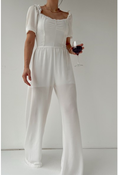 MyLove Madonna Yaka Vintage Tulum Beyaz