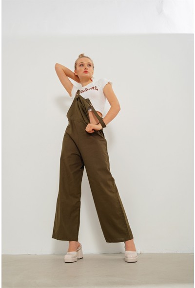 MyLove Bol Paça Bahçıvan Tulum Haki