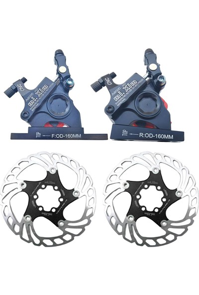 ST Decor Bisiklet Hidrolik Disk Fren Kaliperleri Mtb Yol Ön ve Arka 160MM Yükseltme Parçaları Siyah + Siyah Disk (Yurt Dışından) ST Decor Bisiklet Hidrolik Disk Fren Kaliperleri Mtb Yol Ön ve Arka 160MM Yükseltme Parçaları Siyah + Siyah Disk (Yurt Dışından)