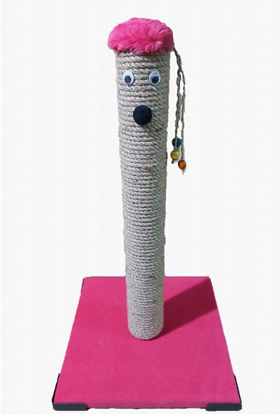 Petitoys 52 cm Pembe Zemin Koruyuculu Boncuklu Kedi Tırmalama Tahtası Petitoys 52 cm Pembe Zemin Koruyuculu Boncuklu Kedi Tırmalama Tahtası