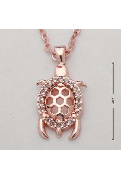X-lady Accessories Rose Renk Zirkon Beyaz Taş Kaplumbağa Zarif Kadın Kolye - 1056 X-lady Accessories Rose Renk Zirkon Beyaz Taş Kaplumbağa Zarif Kadın Kolye - 1056