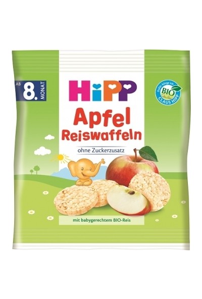 Hipp Organik Pirinçli Elmalı Bebek Gofreti 35 Gr.