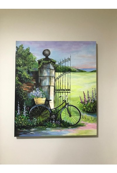 Bisiklet Yağlı Boya Tablo