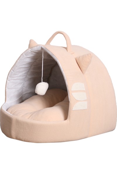Beyzatex Krem Renk Kedi Köpek Yatağı Yuvası