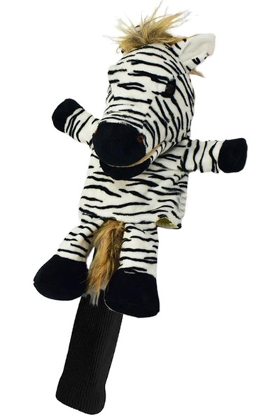 ST Decor Golf Kulübü Başkak Karikatür Ahşap Sürücü Kafa Kapak Koruyucu Kol Çocuk Zebra (Yurt Dışından)