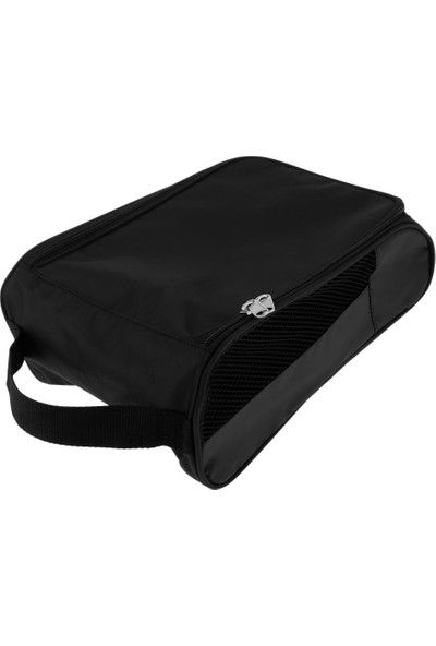 ST Decor Net Taraflı Nefes Alabilen Golf Ayakkabı Çanta Sıkıştırılmış Spor Ayakkabı Kılıf Organizatör Siyah Yarım Net Taraf (Yurt Dışından)