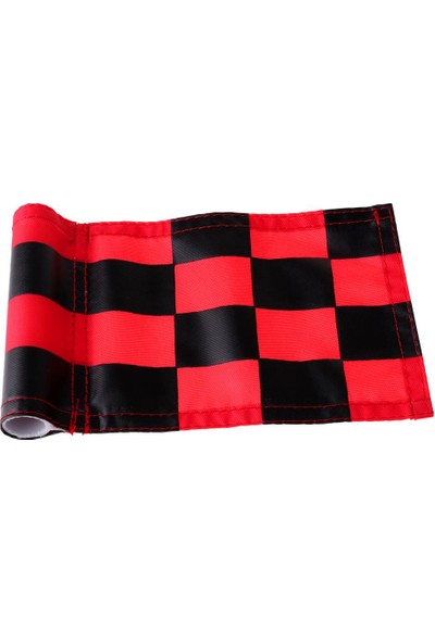 ST Decor Arka Bahçe Koyarak Yeşil Golf Eğitim Yardım Damalı Bayrak Katı Bayrak Kırmızı + Siyah (Yurt Dışından)