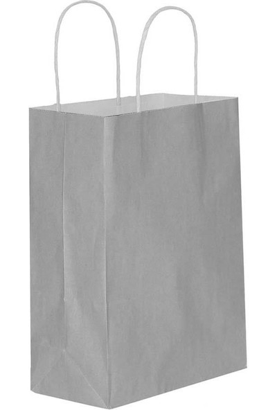 Eposet Gümüş Kağıt Hediye ve Alışveriş Çantası (15X8X20) 25 Adet Eposet Gümüş Kağıt Hediye ve Alışveriş Çantası (15X8X20) 25 Adet