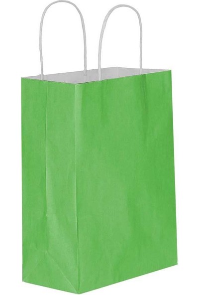 Eposet Yeşil Kağıt Hediye ve Alışveriş Çantası (25X12X31) 100 Adet