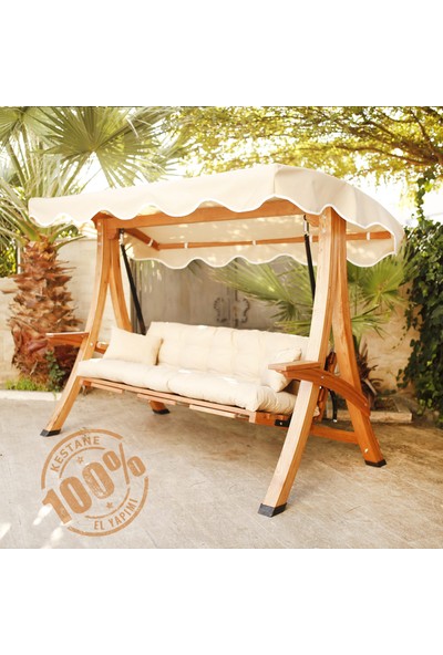 Antik Garden Ahşap Bahçe Salıncağı %100 Kestane Ağacı, El Yapımı S2500 Antik Garden Ahşap Bahçe Salıncağı %100 Kestane Ağacı, El Yapımı S2500